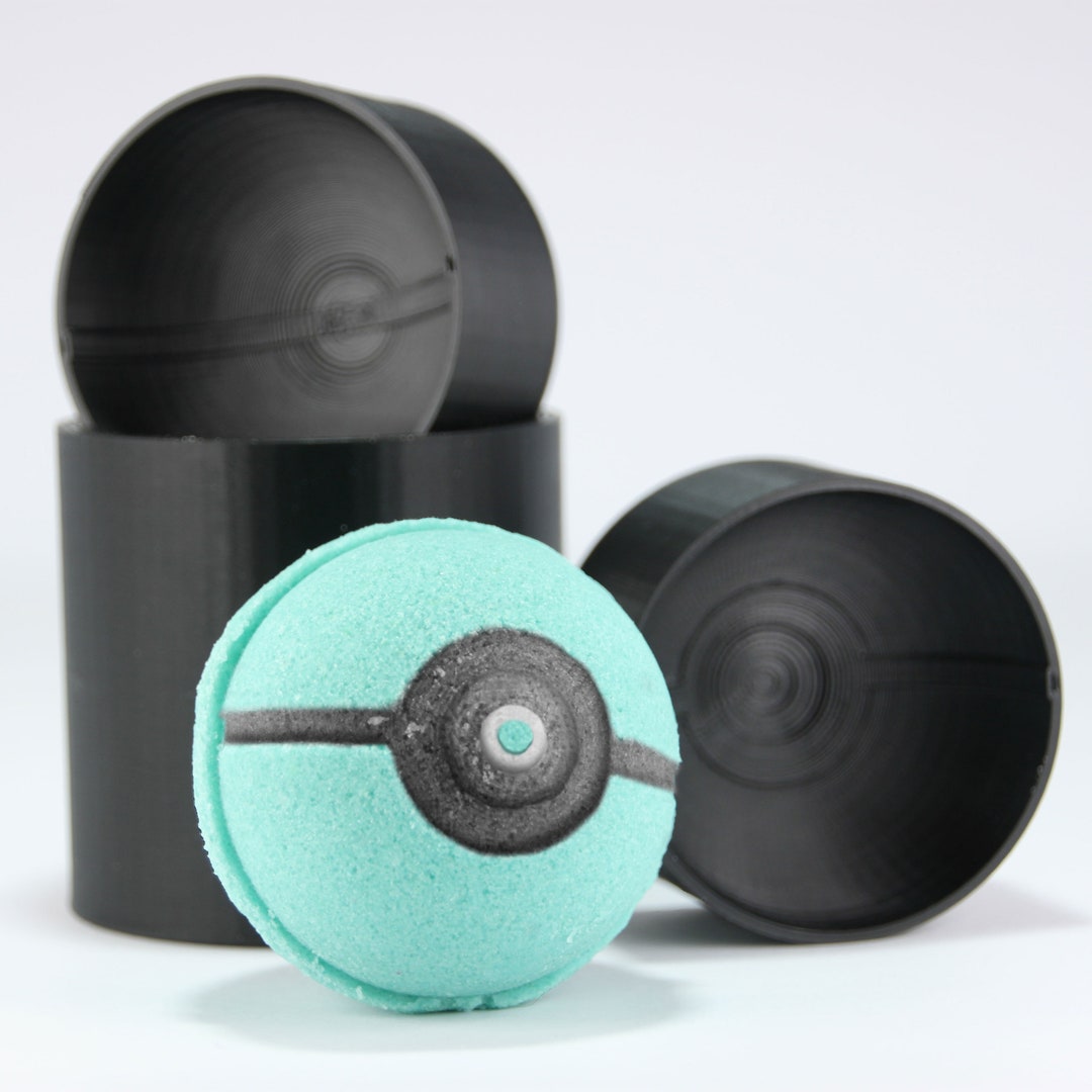 POKEBALL Bath Bomb Mold, DIY Original Bathbombs Set 3D Printed Kit, Fun ...