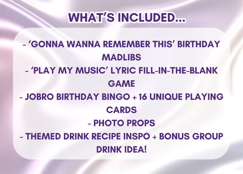 Jonas Brothers Birthday Party Game Pack | Printable Bingo, Lyric Games ...