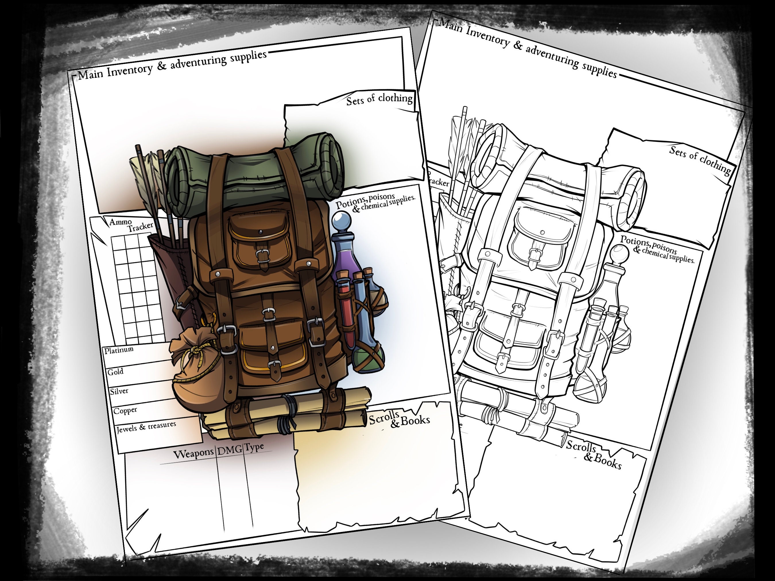 Dnd Inventory Log Sheet PDF Download dungeons & Dragons - Etsy UK