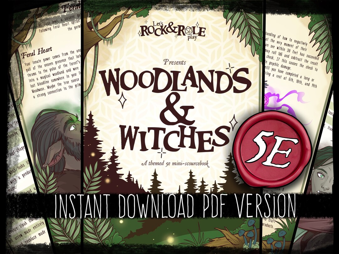 Dnd 5e EXTRA CONTENT - Encounters, Stat Blocks - Woodland & Witches ...
