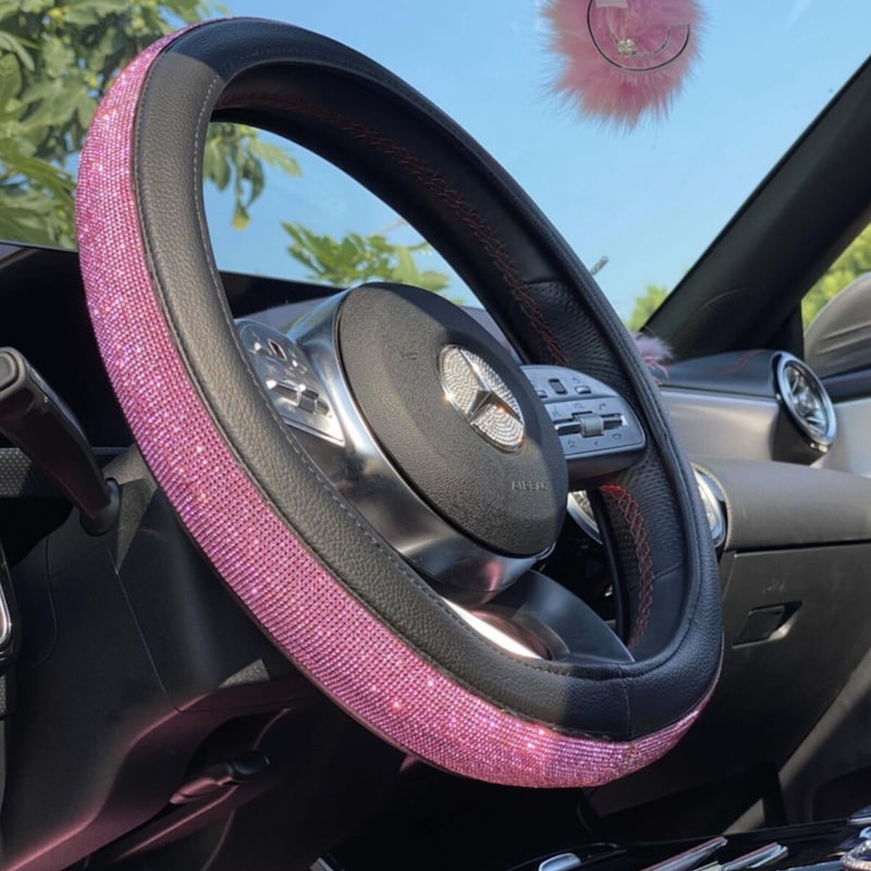 Pink Cute Steering Wheel Cover - Etsy