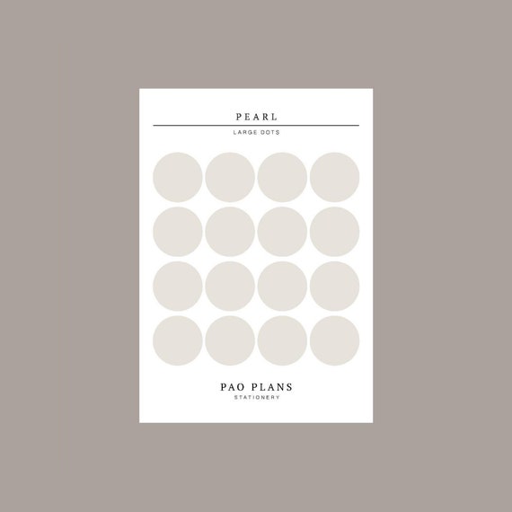 Large Dot Stickers for Planners Minimal and Functional Stickers Shape ...
