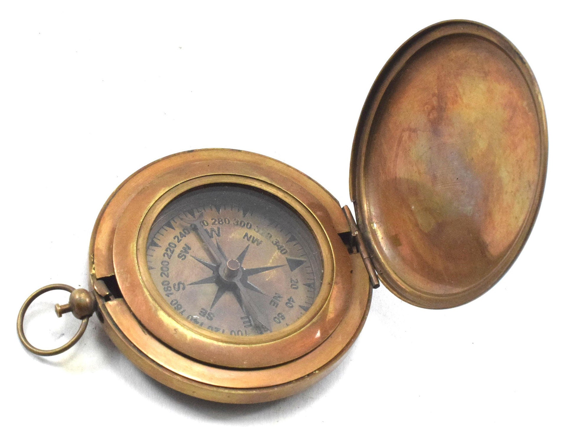 3 Inches Handmade Brass Push Button Compass Stanley London - Etsy