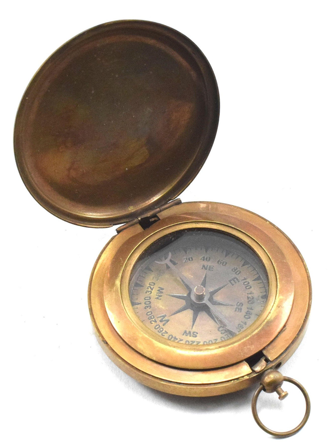 3 Inches Handmade Brass Push Button Compass Stanley London - Etsy