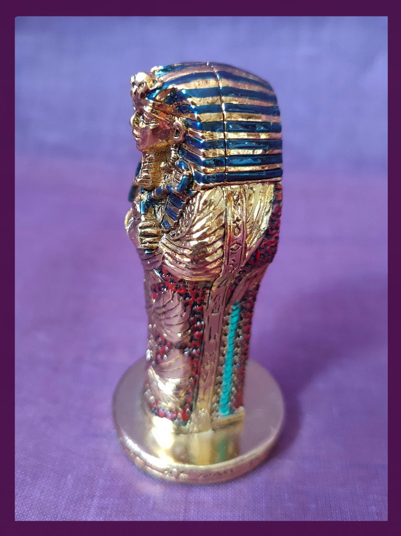 Heavy Vintage Mini Sarcophagus King Tutankhamun Egypt King - Etsy