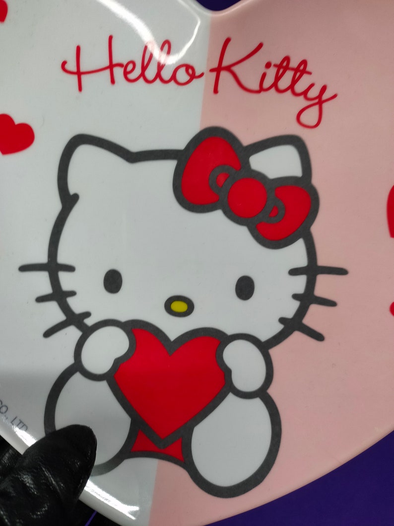 Hello Kitty Heart Shaped Plate, Hello Kitty Collectors, Dessert Plate ...