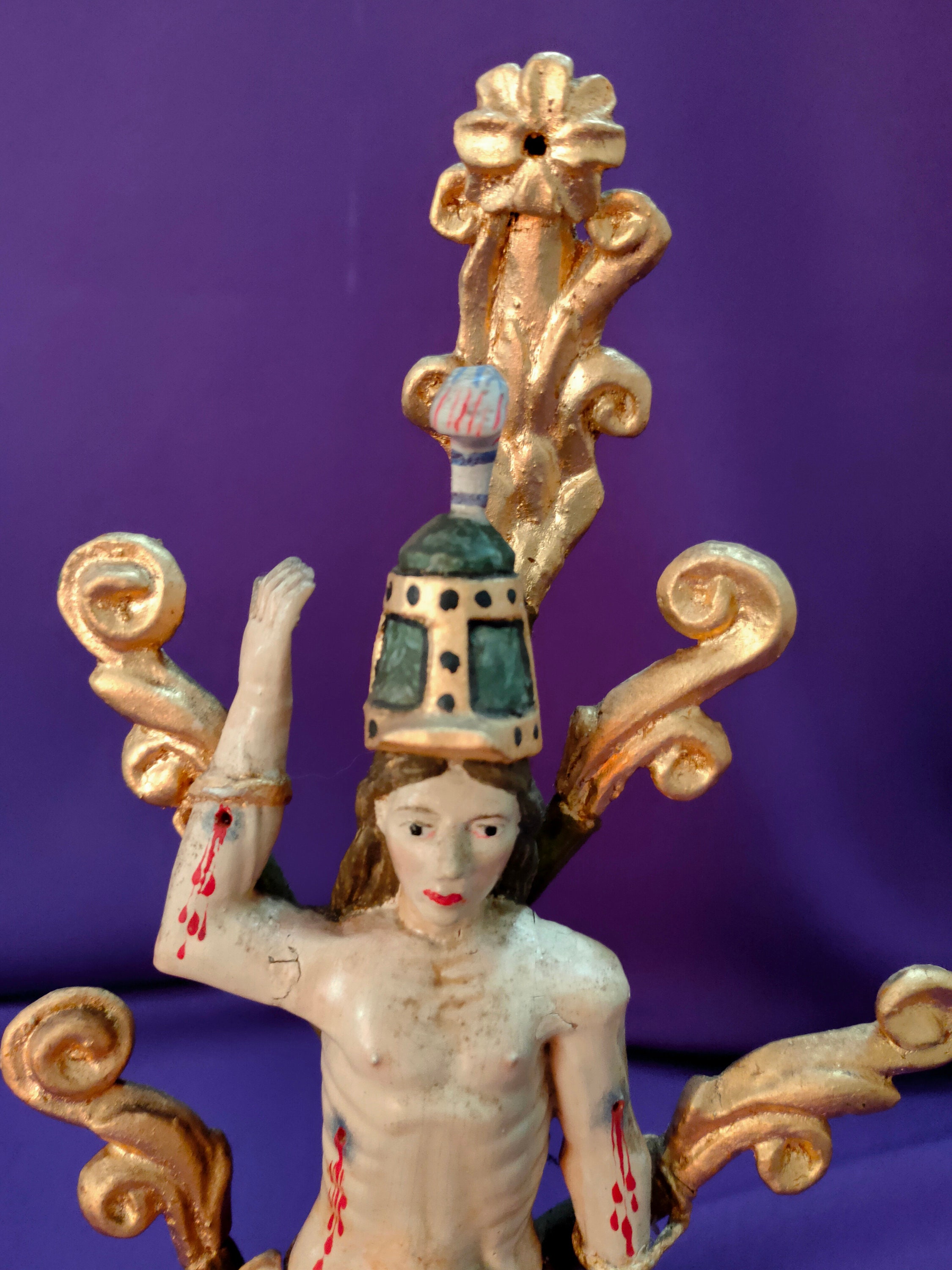 Martyr Saint Sebastian, Unique Piece of Religious Decor, Figurine ...