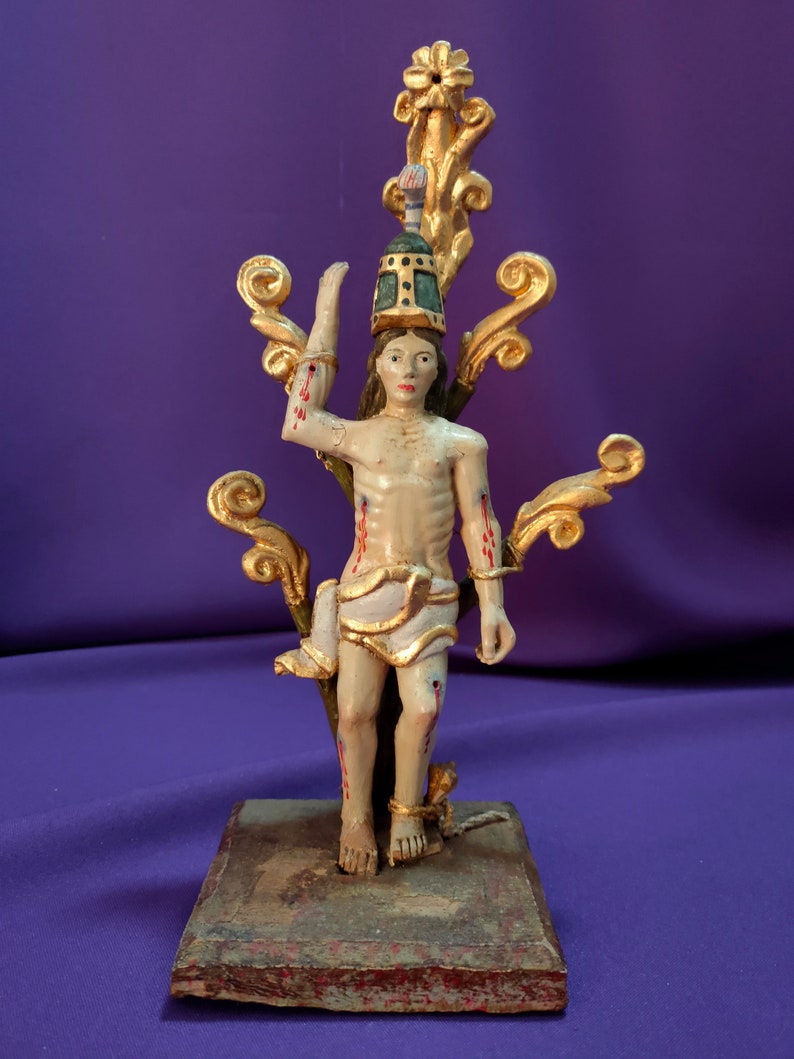 Martyr Saint Sebastian, Unique Piece of Religious Decor, Figurine ...