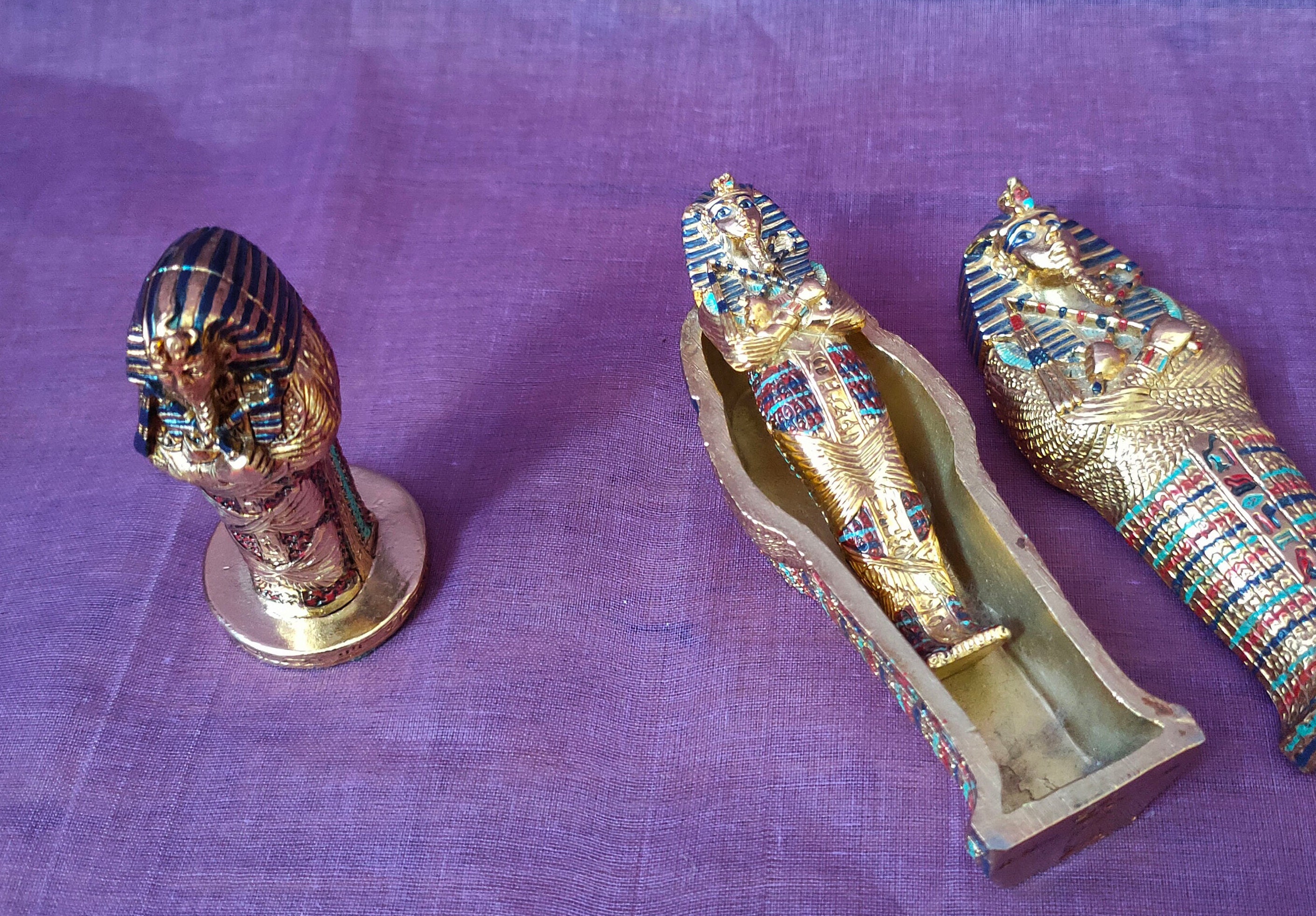Heavy Vintage Mini Sarcophagus, King Tutankhamun, Egypt, King Tut - Etsy
