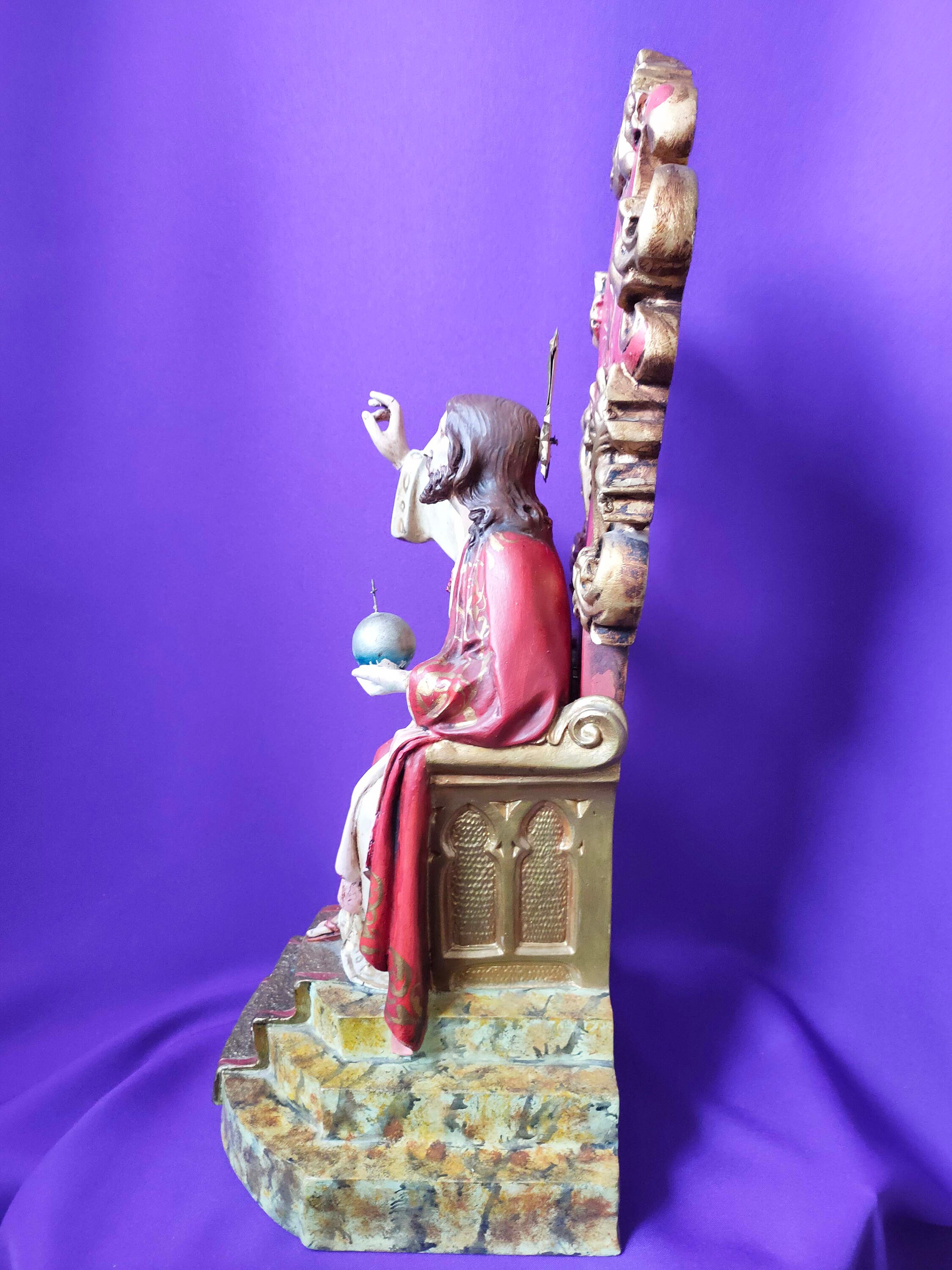 Sacred Heart of Jesus Art Deco Sitting Jesus Christ Statue - Etsy