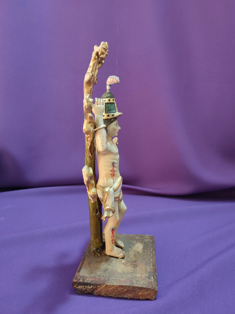 Martyr Saint Sebastian, Unique Piece of Religious Decor, Figurine ...