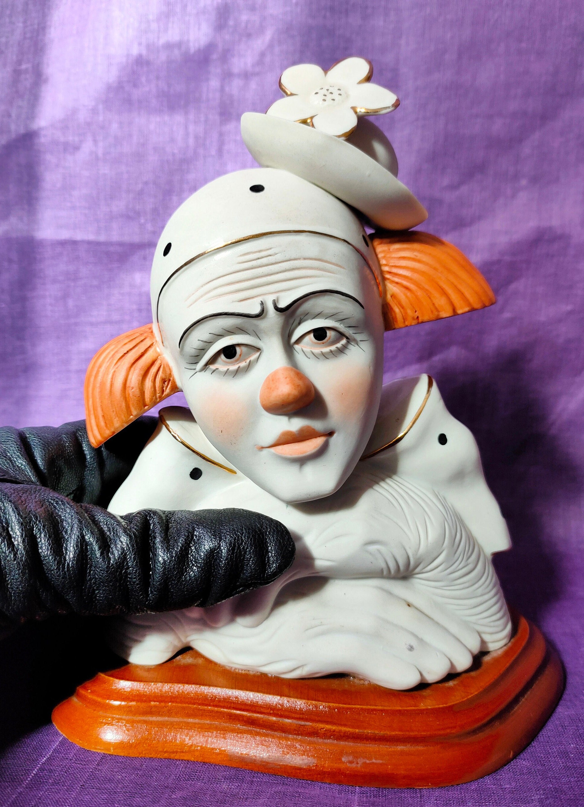 Rare Sad Clown Bust, Fine Porcelain Art, Vintage, Collector's Piece ...