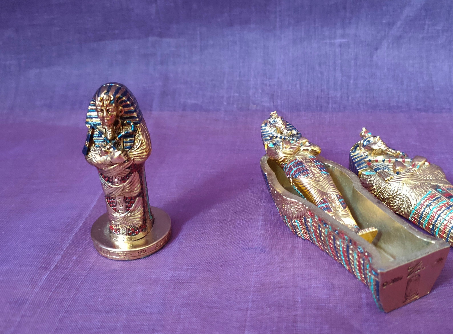 Heavy Vintage Mini Sarcophagus, King Tutankhamun, Egypt, King Tut - Etsy