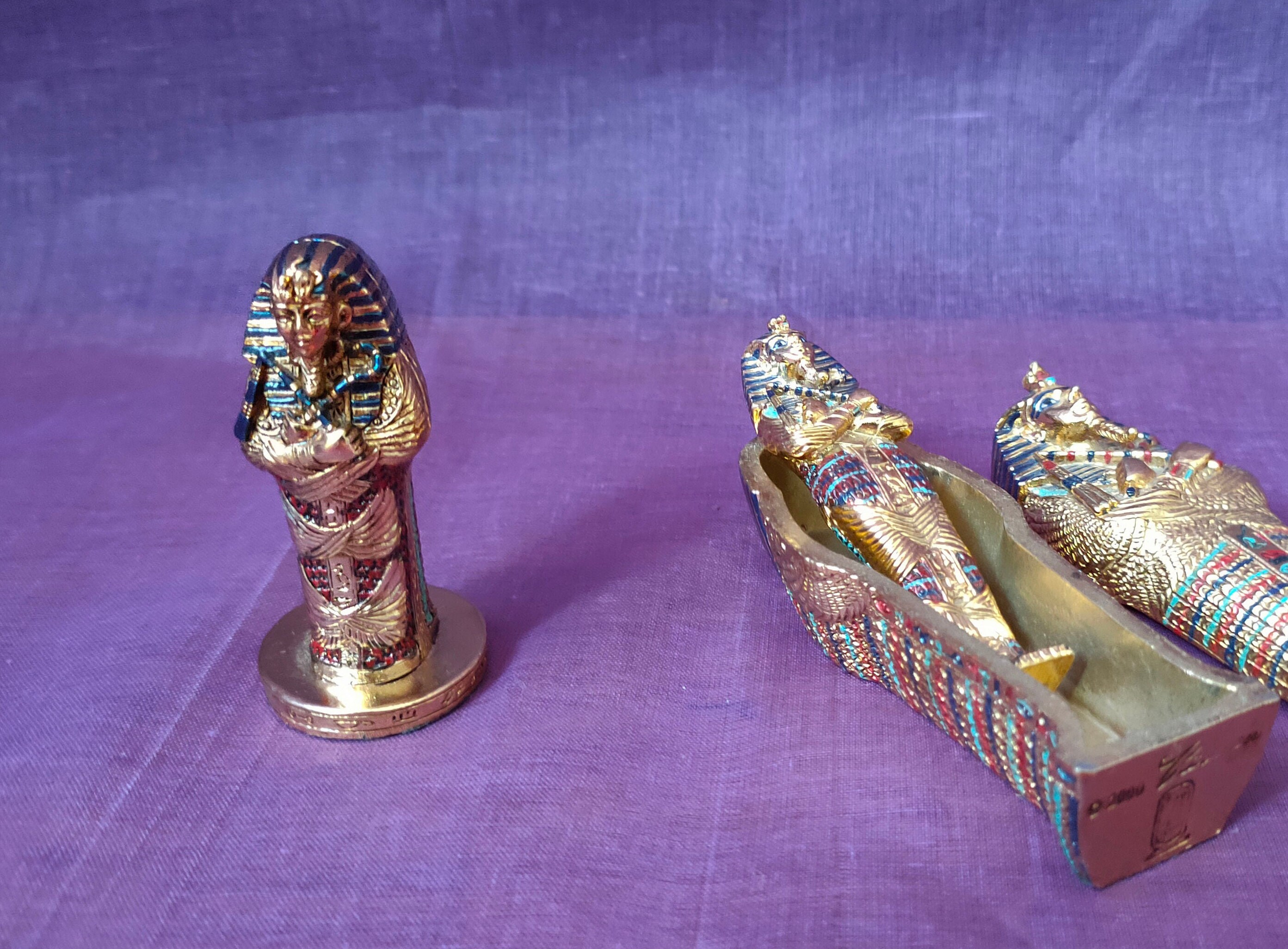Heavy Vintage Mini Sarcophagus, King Tutankhamun, Egypt, King Tut - Etsy