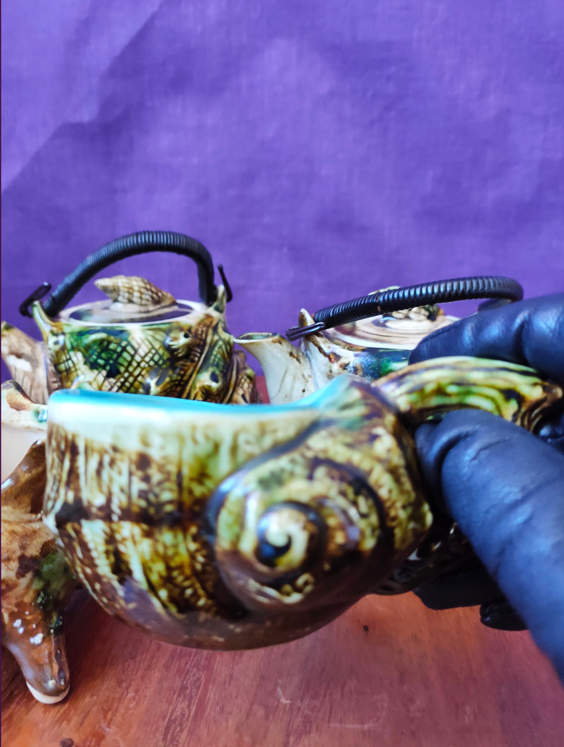 Teapot Shell Teapot Set Kitchen Decor Wedding Gift - Etsy