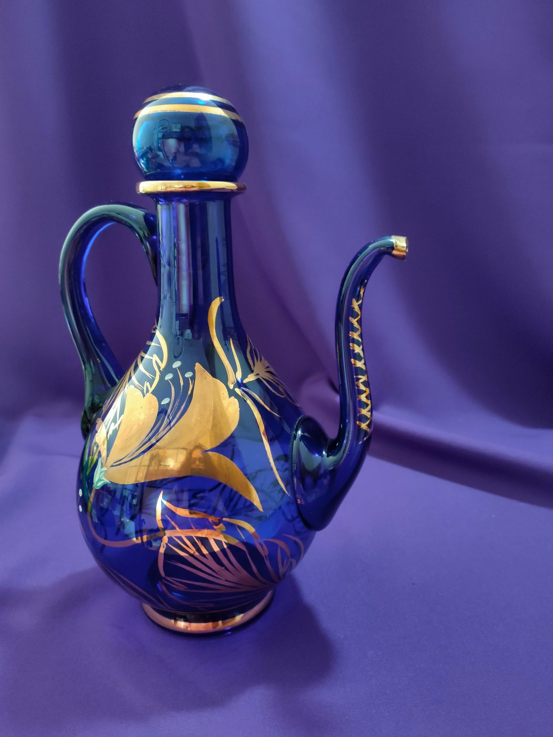 Rare Hand-blown Blue Glass Teapot 19th Century Unique - Etsy