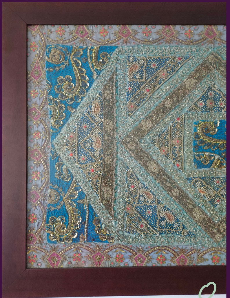 Magnificent, Unique, and Rare Indian Embroidered Canvas, Luxurious ...