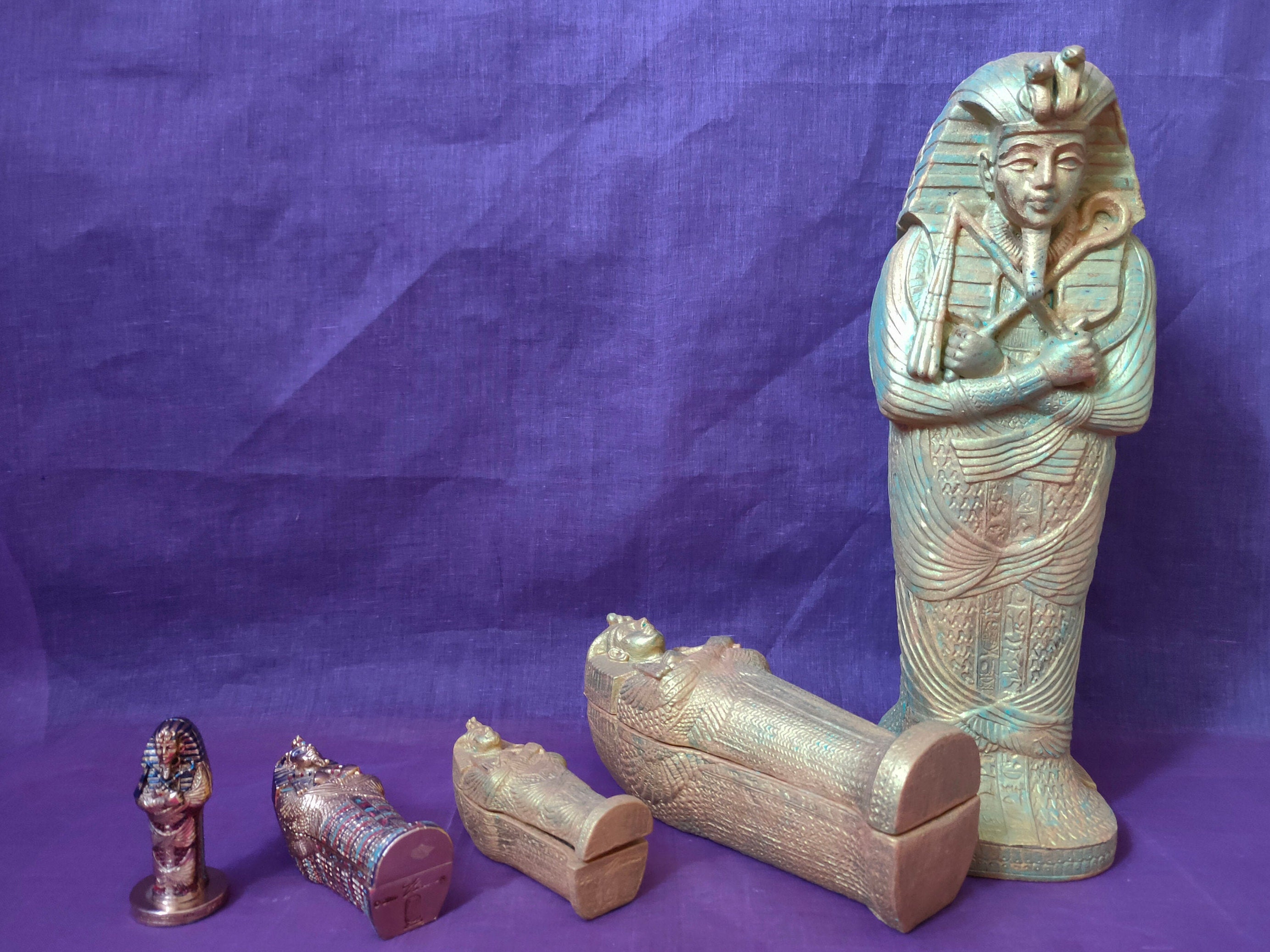 Heavy Vintage Mini Sarcophagus, King Tutankhamun, Egypt, King Tut - Etsy