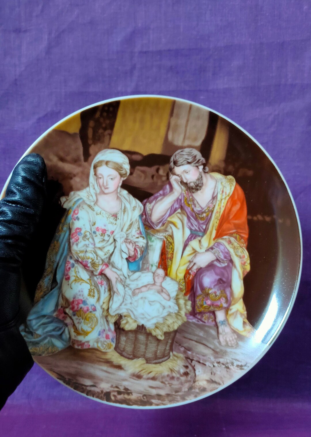 Plate With Nativity Scene, Christmas Party, 80s, Exclusive Decoration ...