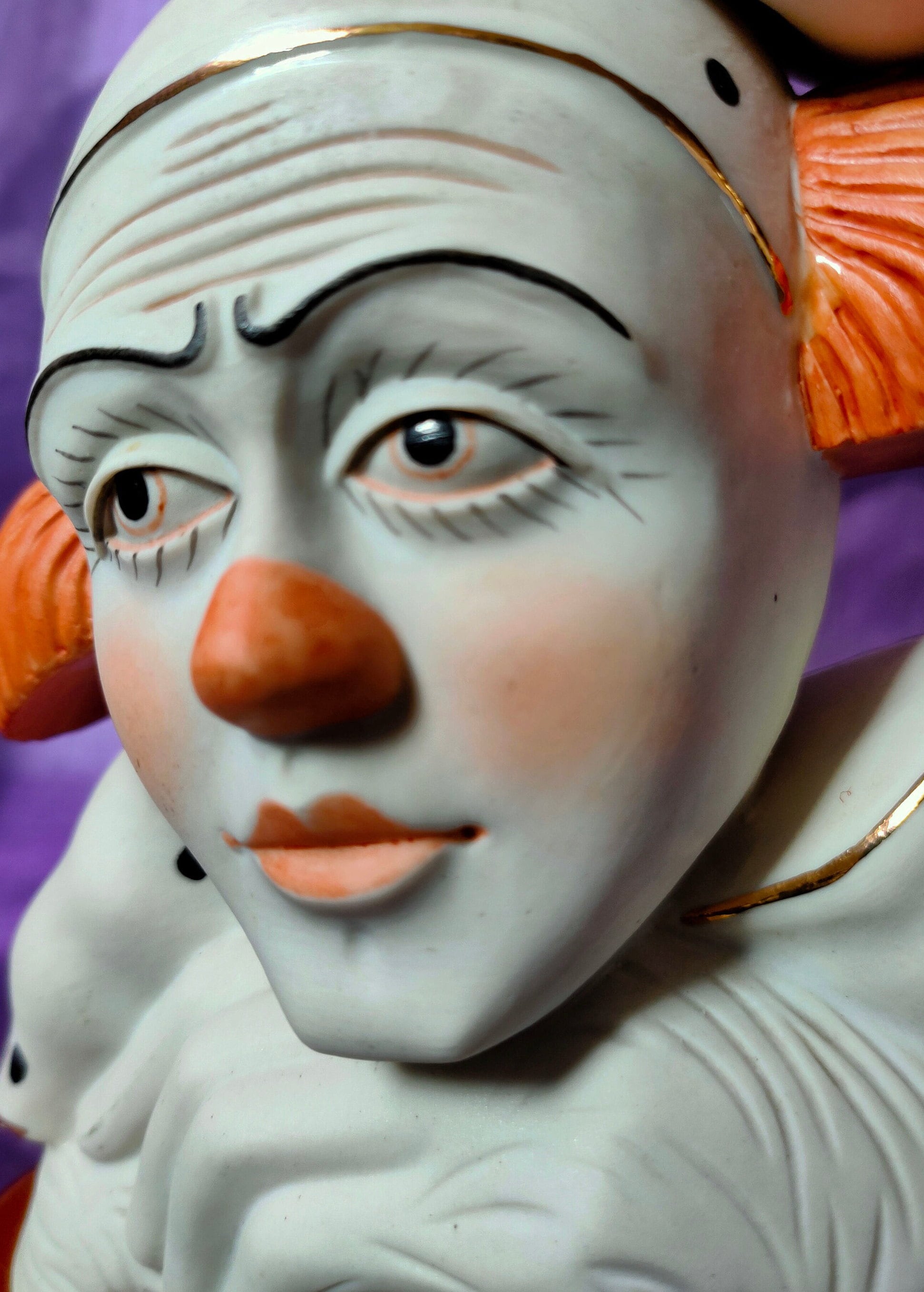 Rare Sad Clown Bust, Fine Porcelain Art, Vintage, Collector's Piece ...