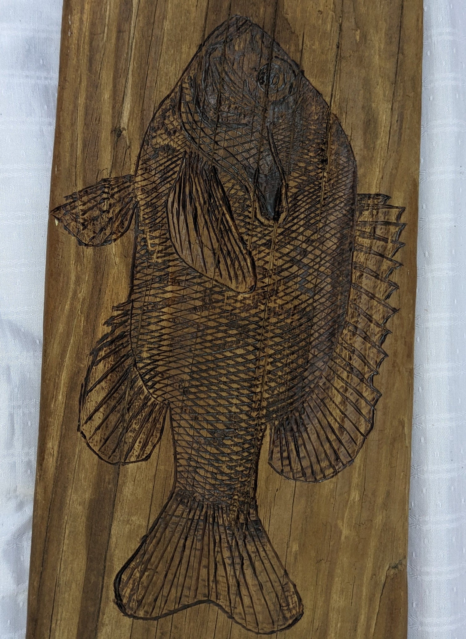Handmade Wood Burned Fish Two Bass Reclaimed Wood Missouri - Etsy