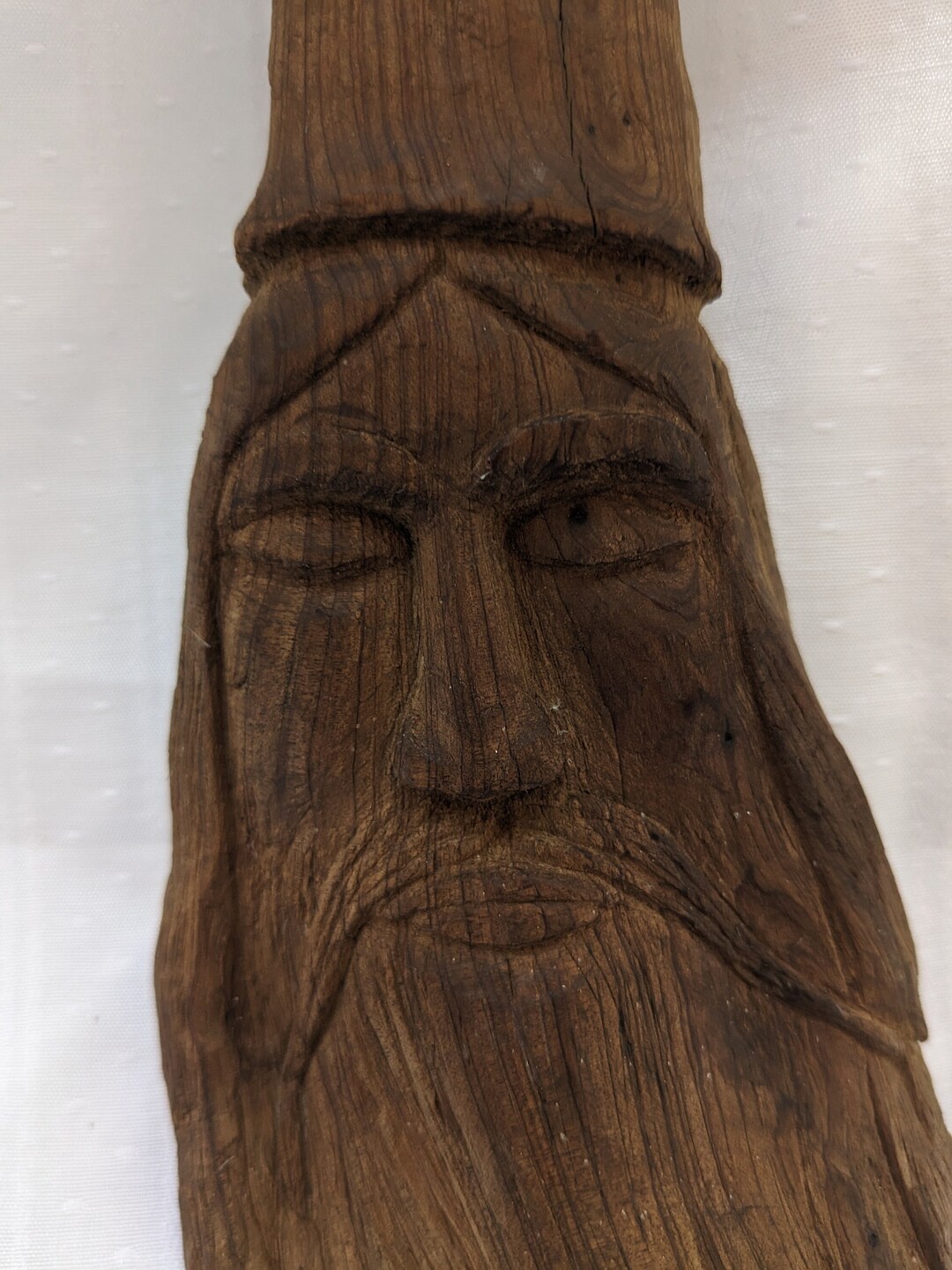 Hand Carved Wood Wizard Tree Spirit Face Driftwood Unique Handcrafted ...