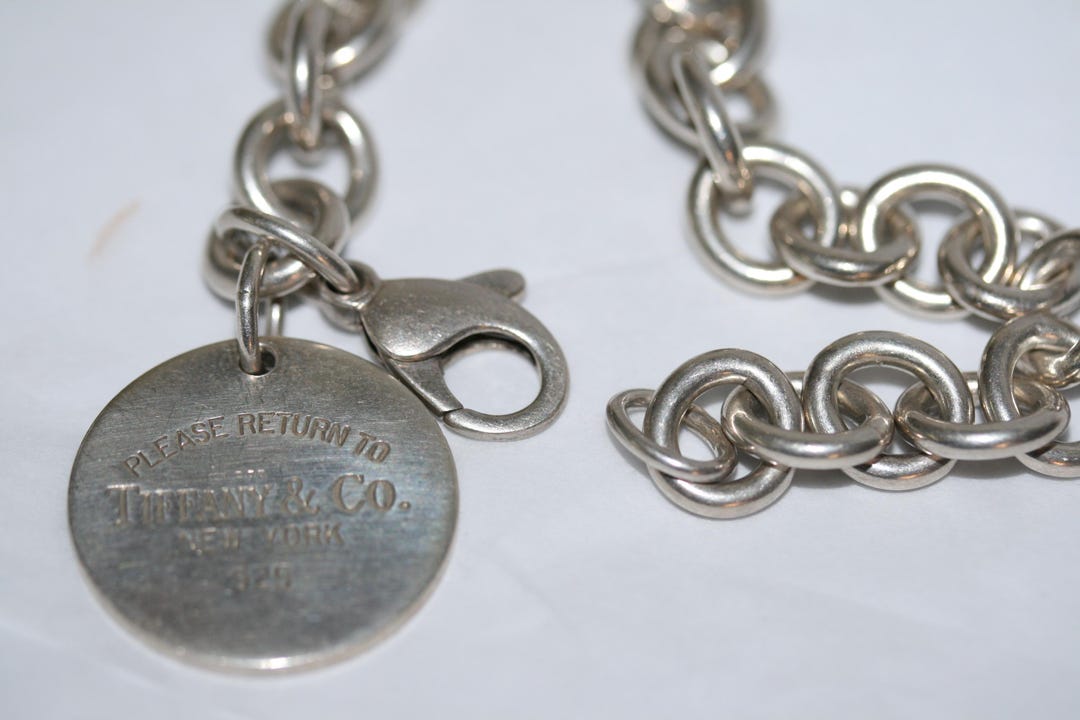 Tiffany & Co Silver Tag Bracelet - Etsy