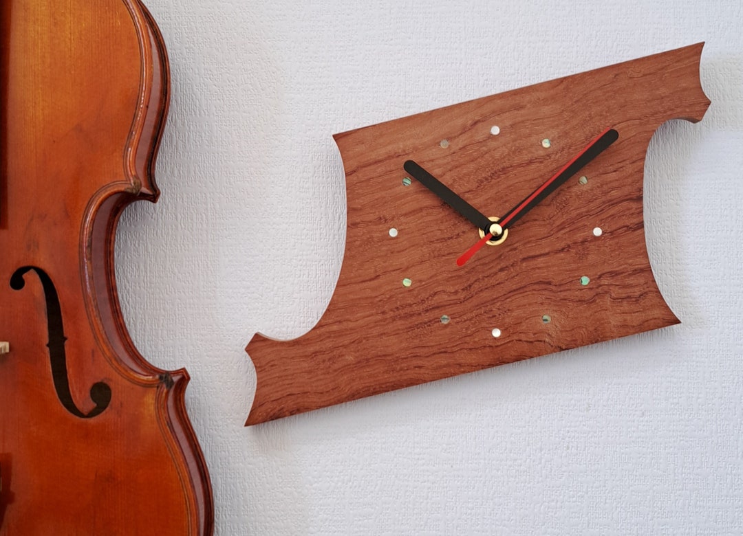 Stradivari Model Slanted Wooden Clock Violin Shape - Etsy