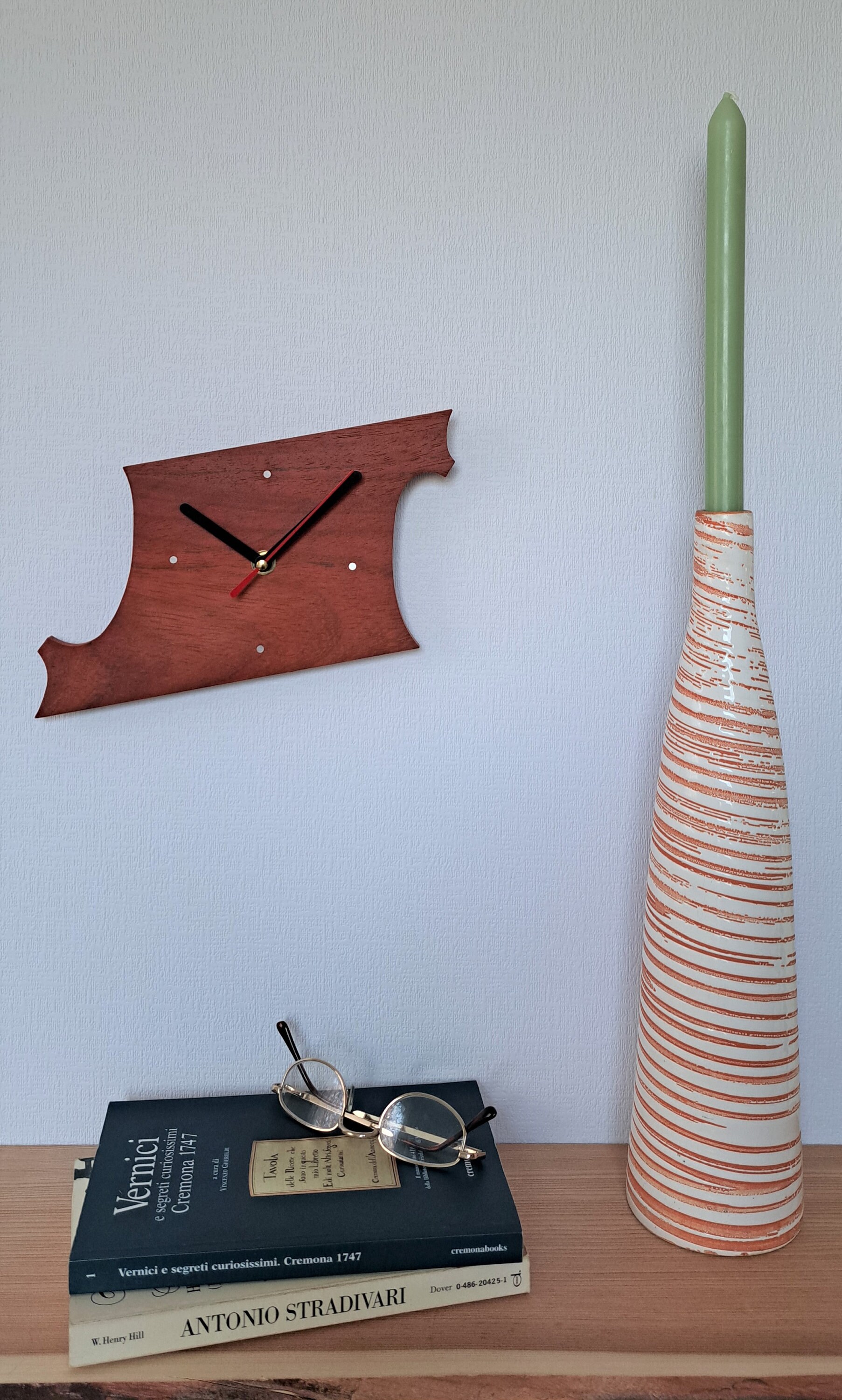 Stradivari Model, Slanted Wooden Clock Violin Shape - Etsy