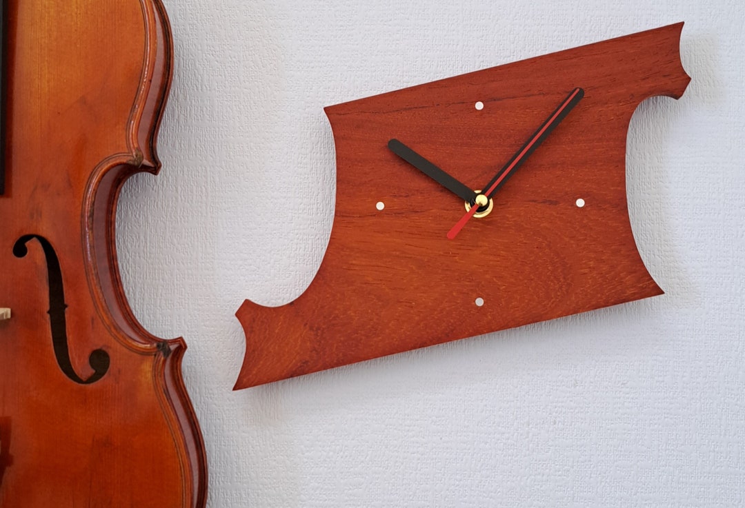 Stradivari Model, Slanted Wooden Clock Violin Shape - Etsy