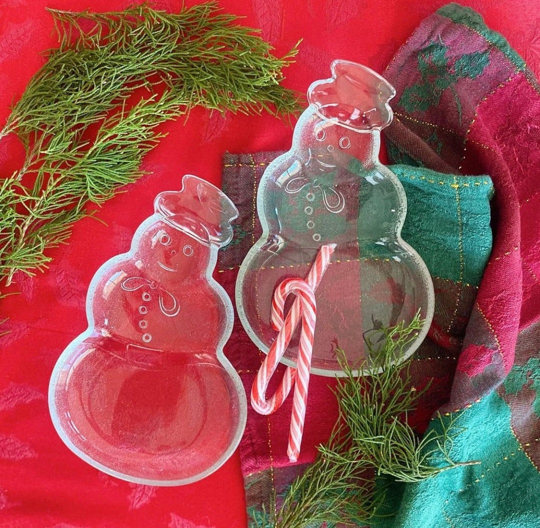 Vintage Snowman Stackable Dishes Vintage Christmas Vintage Holiday Dish ...