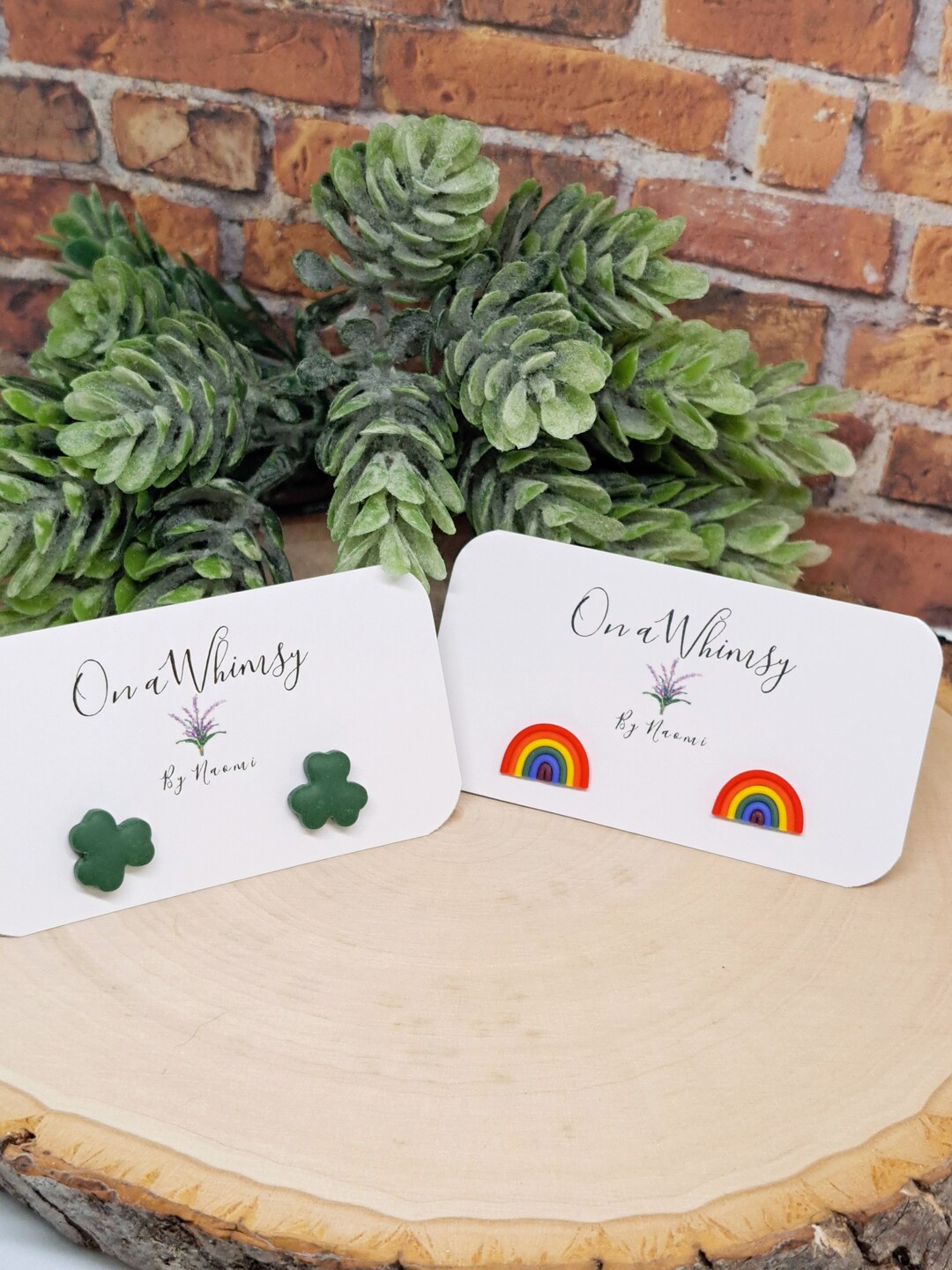 Rainbow and St Patricks Day Polymer Clay Studs |stainless Steel Studs ...