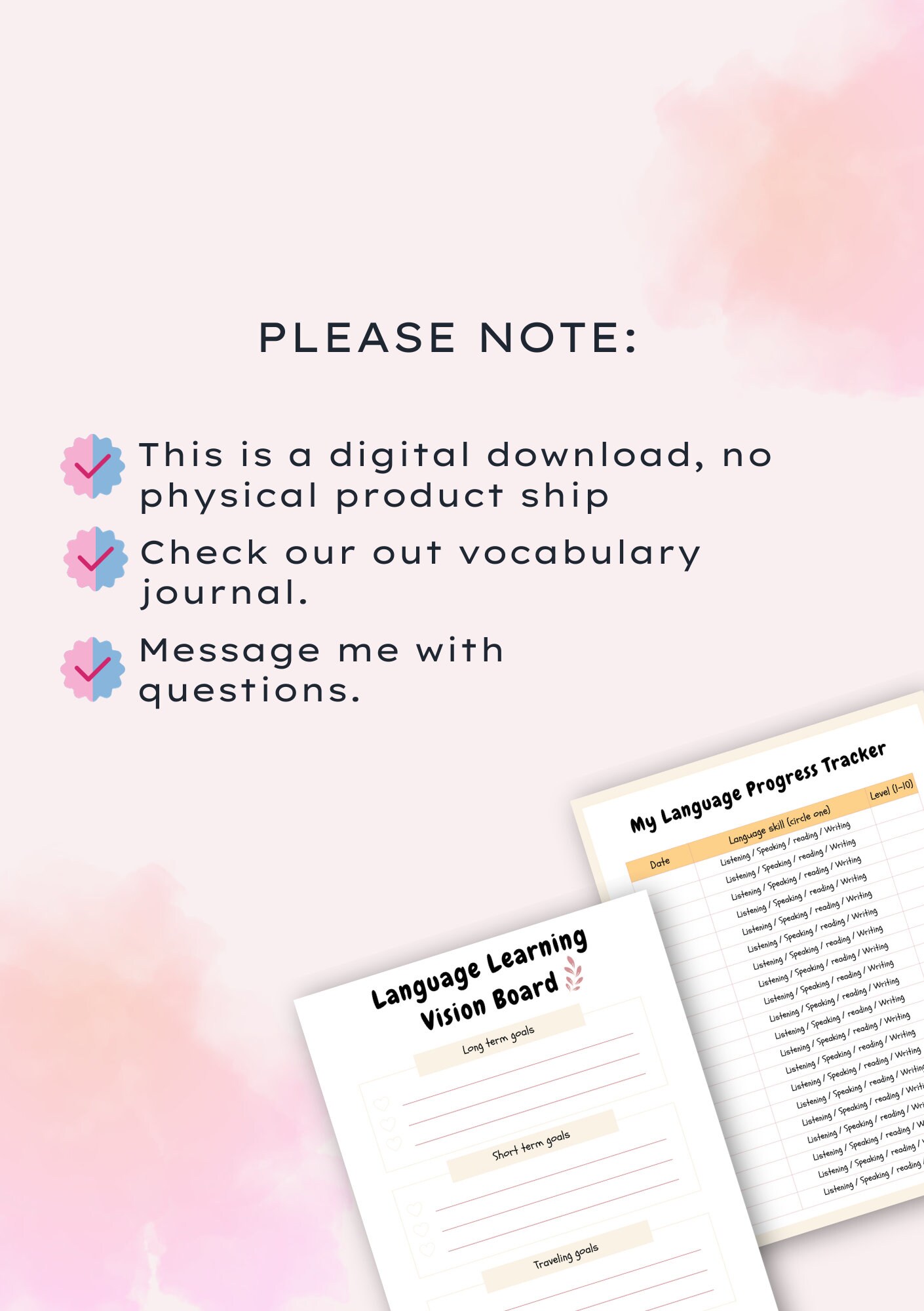 Lingolog: Your Language Learning Journey Journal printable - Etsy