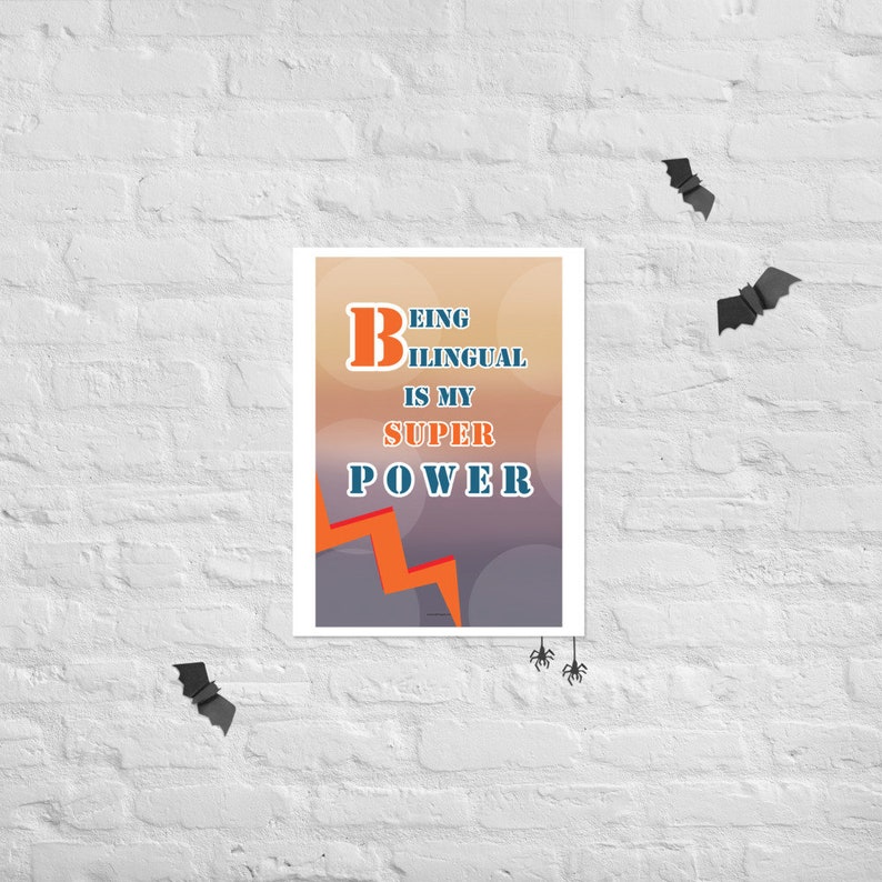 Bilingual Super Power Poster - Etsy