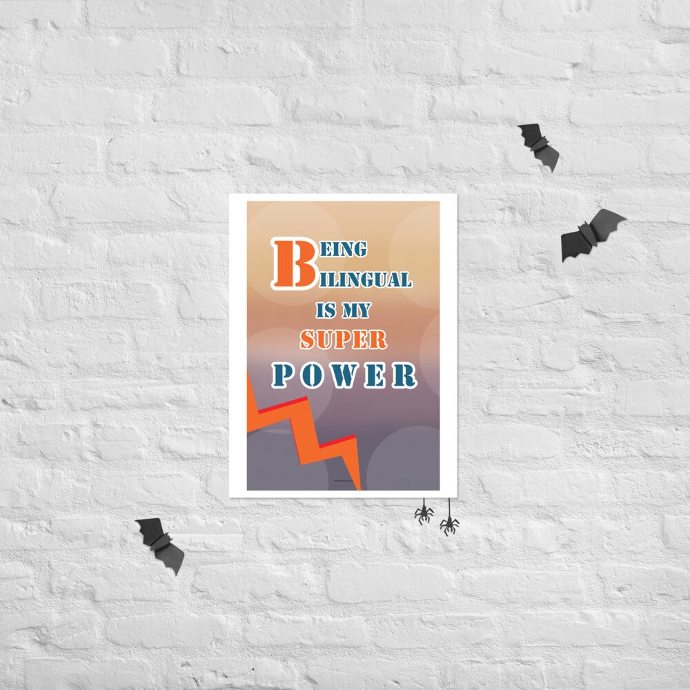 Bilingual Super Power Poster - Etsy