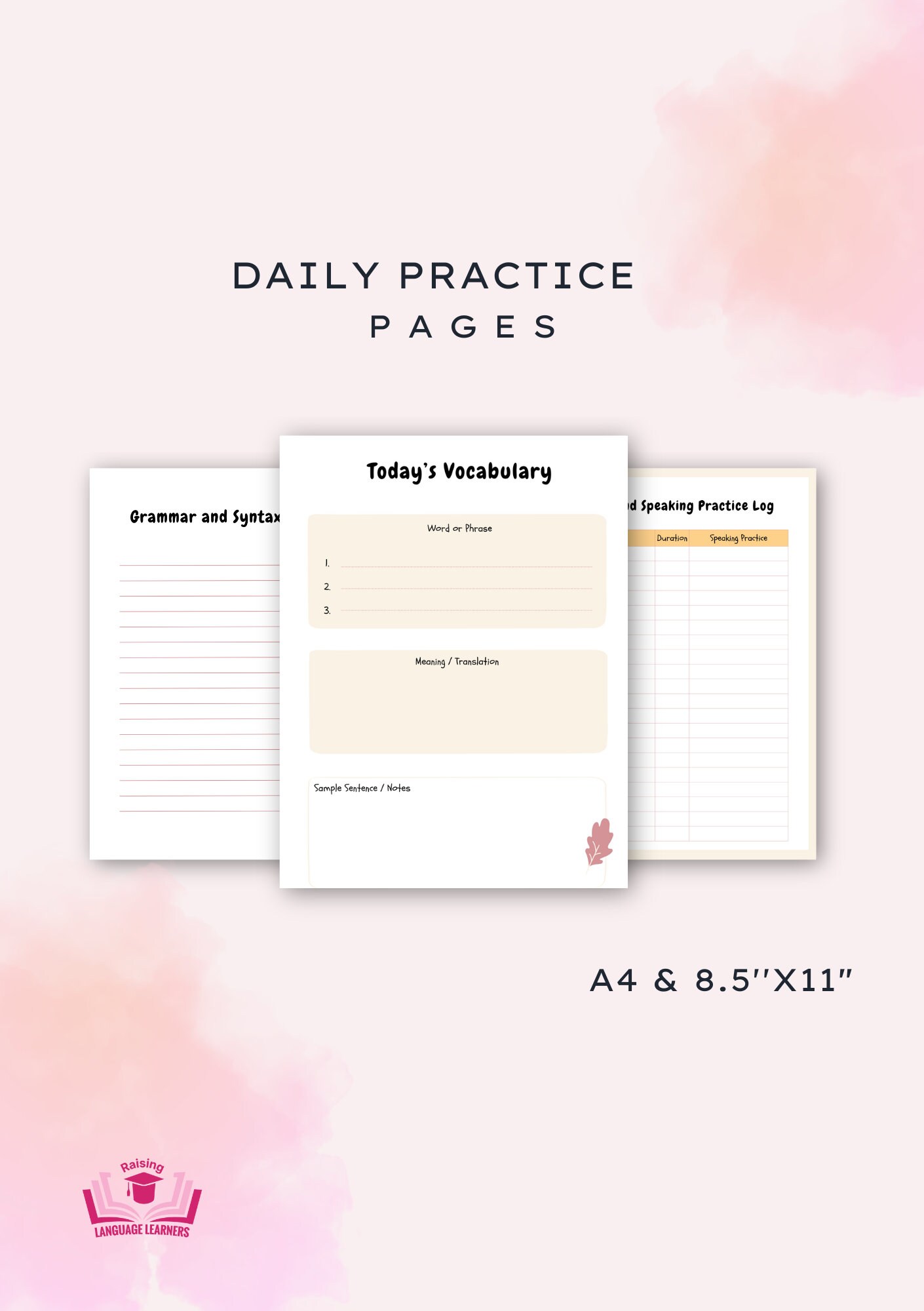 Lingolog: Your Language Learning Journey Journal printable - Etsy