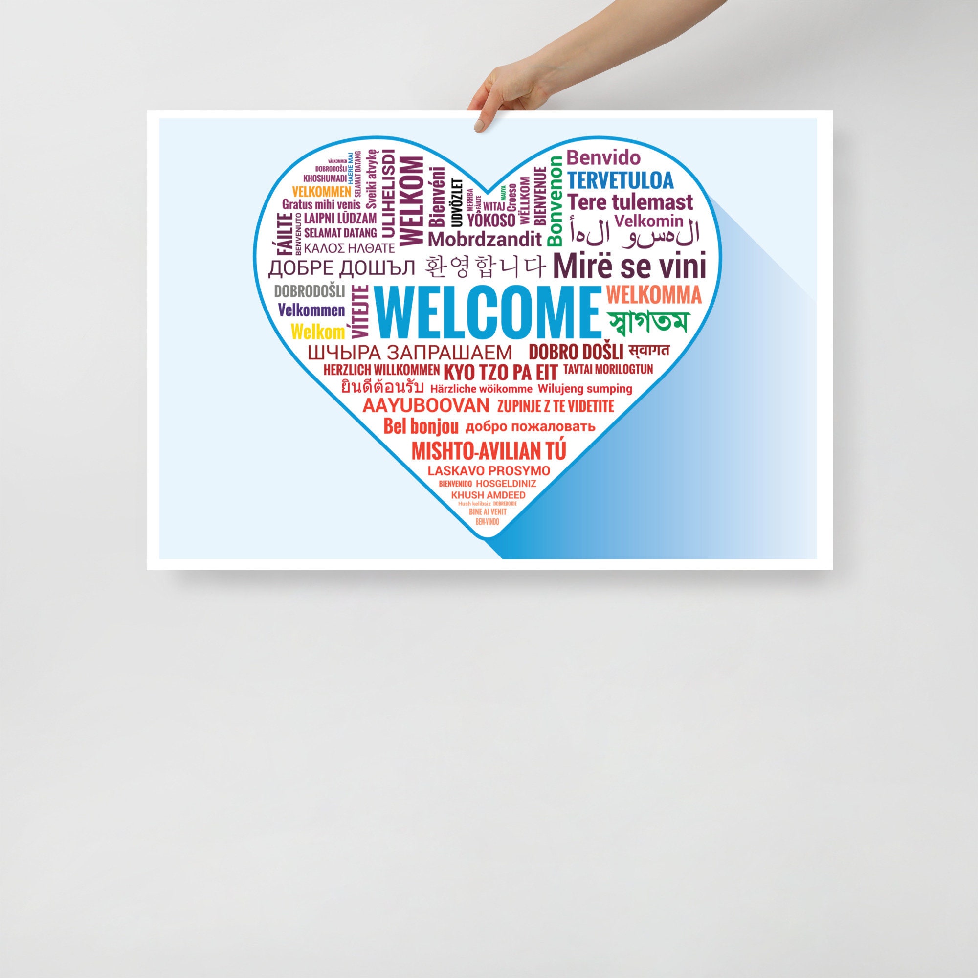 Welcome Poster in Different Languages - Etsy