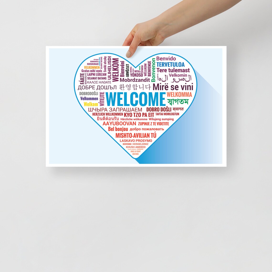 Welcome Poster in Different Languages - Etsy