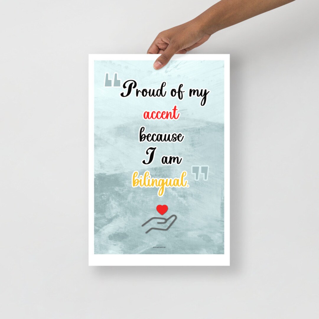 Proud of My Accent Poster - Etsy