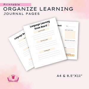 Lingolog: Your Language Learning Journey Journal printable - Etsy Canada