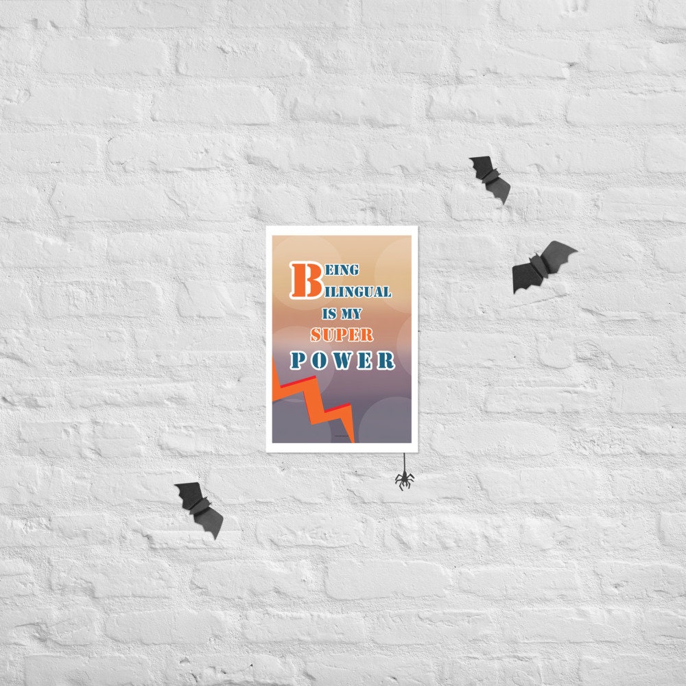 Bilingual Super Power Poster - Etsy