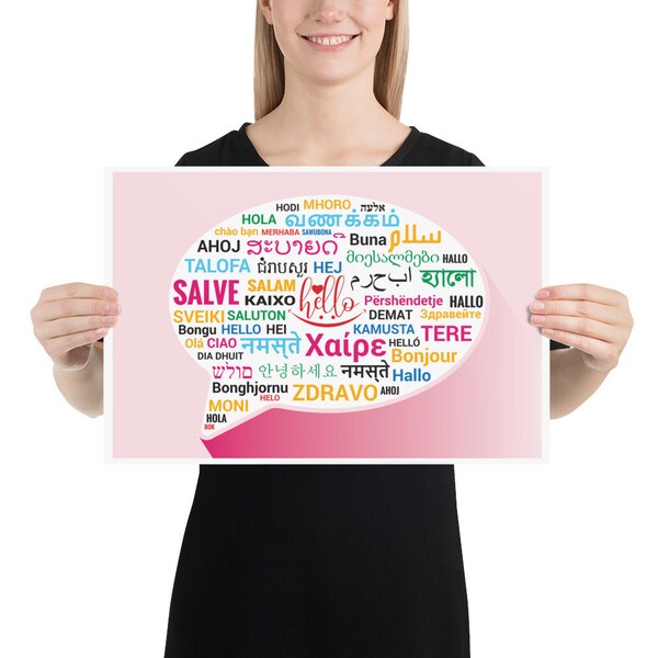Hello in Different Languages Svg - Etsy