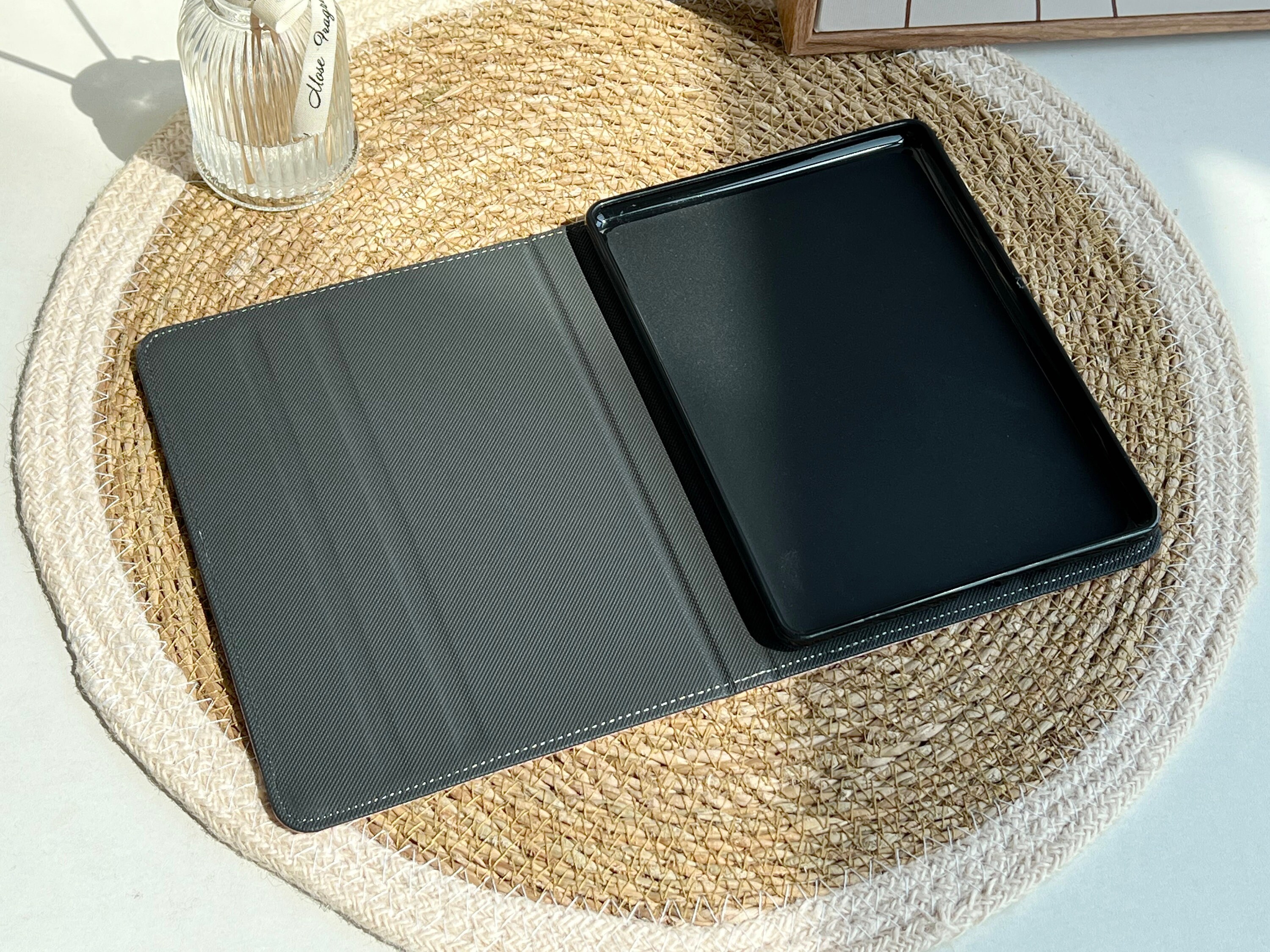 Cute Peach Woven Leather Personalization Kindle Case, Custom Kindle ...