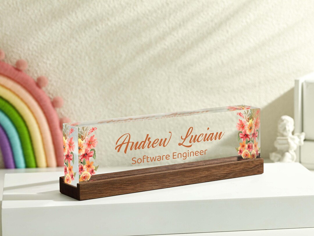 Custom Office Decoration, Name Desk Plate, Office Name Plate ...