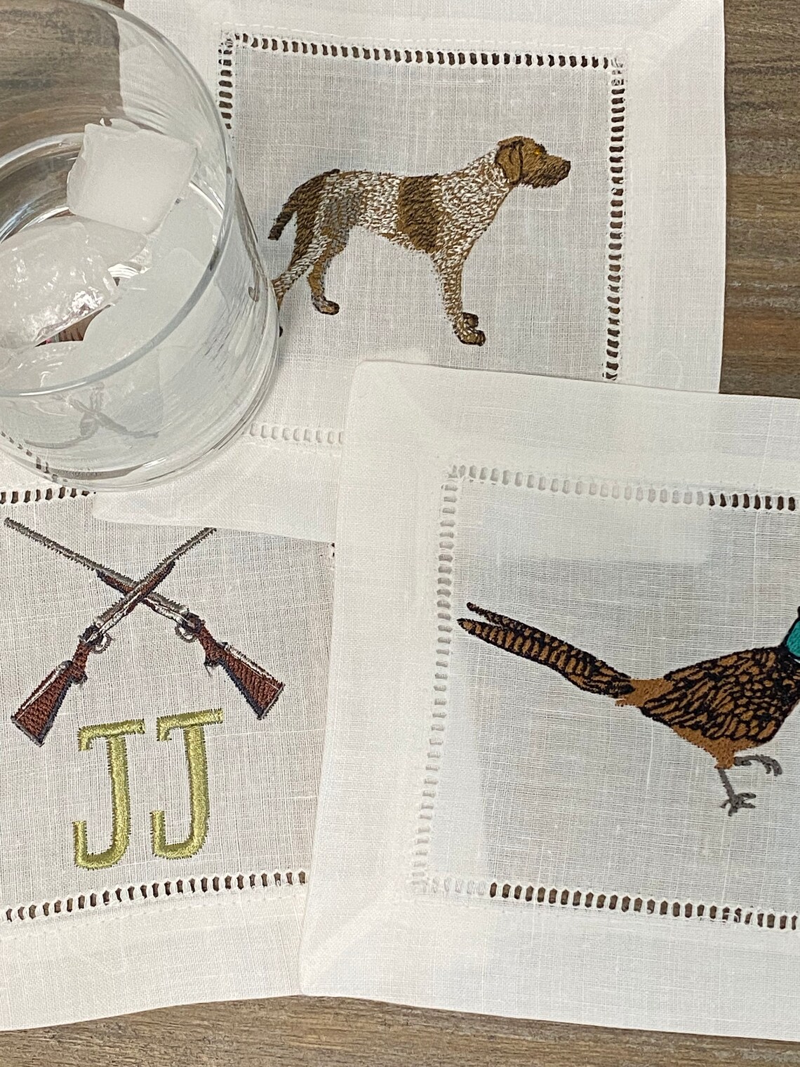 Hunting Cocktail Napkins Custom Cocktail Napkins Linen - Etsy