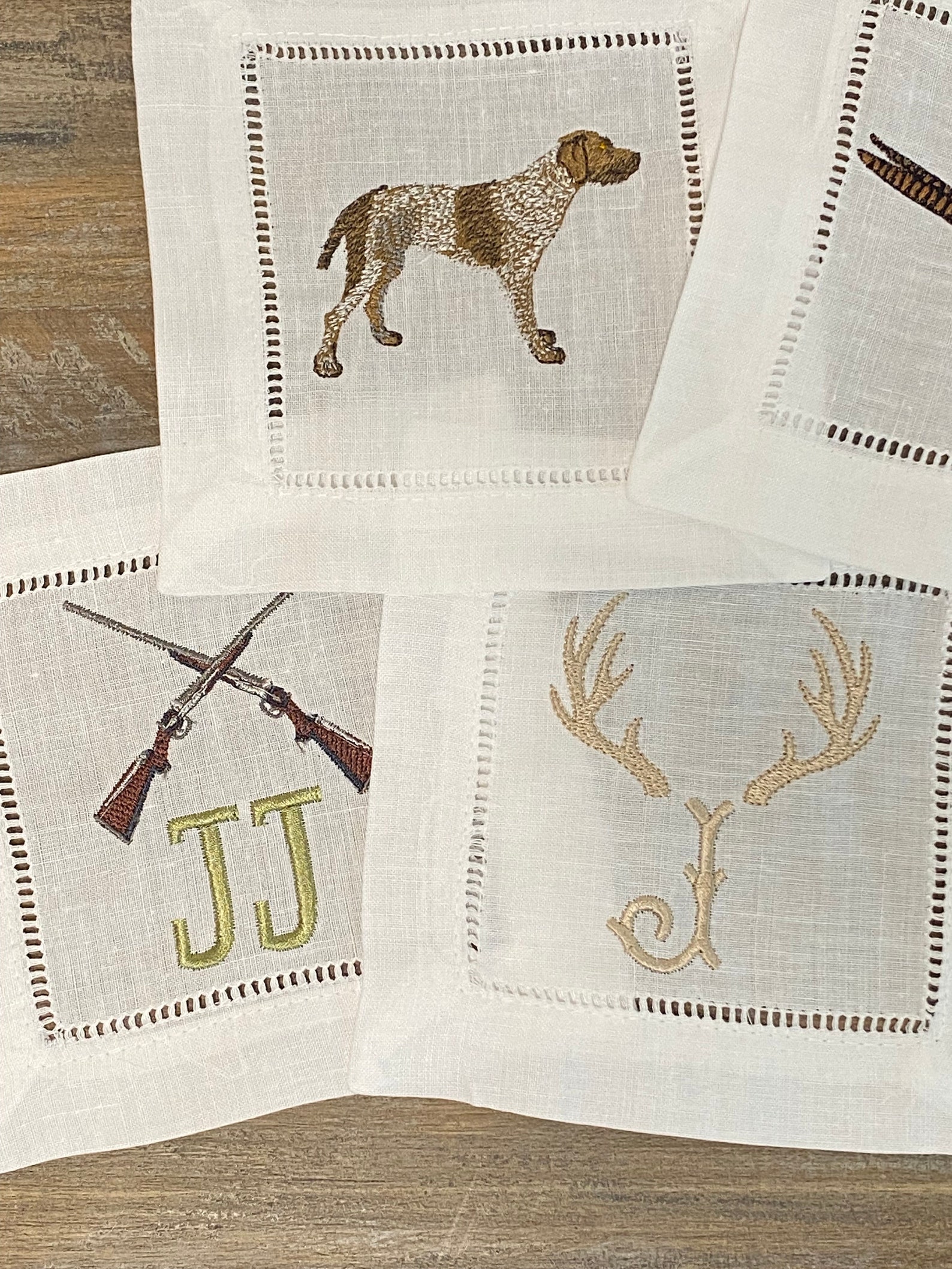 Hunting Cocktail Napkins Custom Cocktail Napkins Linen - Etsy