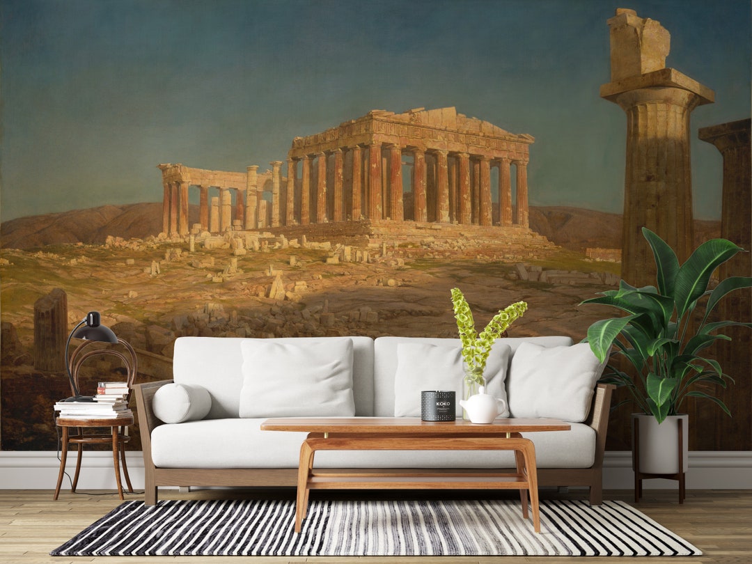 Parthenon Mural Wallpaper: Greek Art, Peel and Stick - Etsy