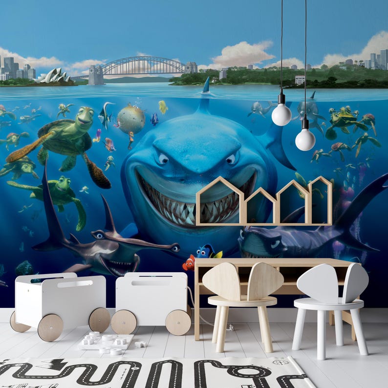 Finding Nemo Peel and Stick Wallpaper: Kid's Wall Mural - Etsy