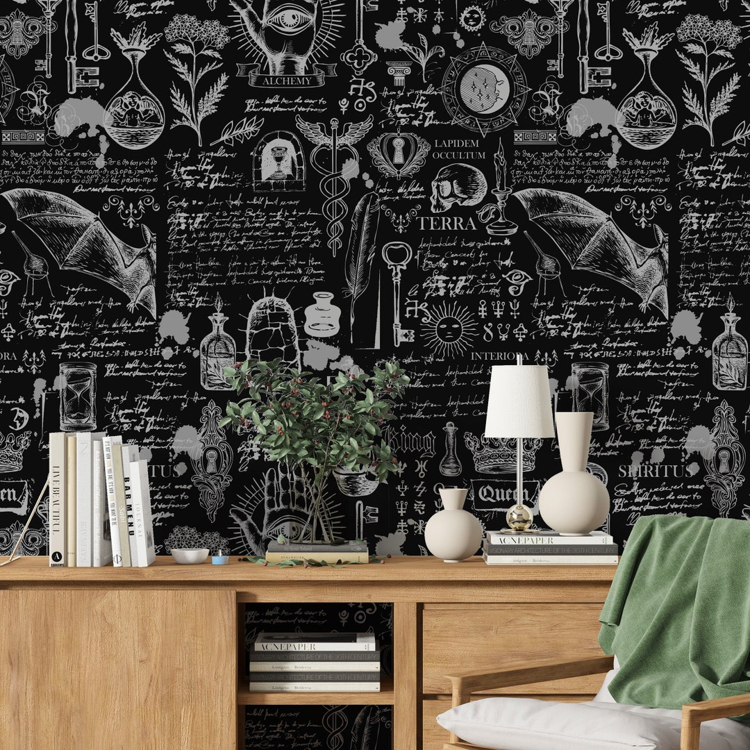 Alchemy Wallpaper | Peel and Stick | Removable | Occult Wallpaper ...