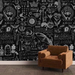 Alchemy Wallpaper | Peel and Stick | Removable | Occult Wallpaper ...